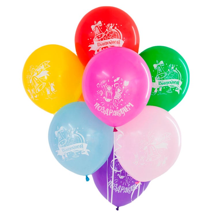 Воздушные шарики «Поздравляем» на выпускной | КАРАВАЕВО